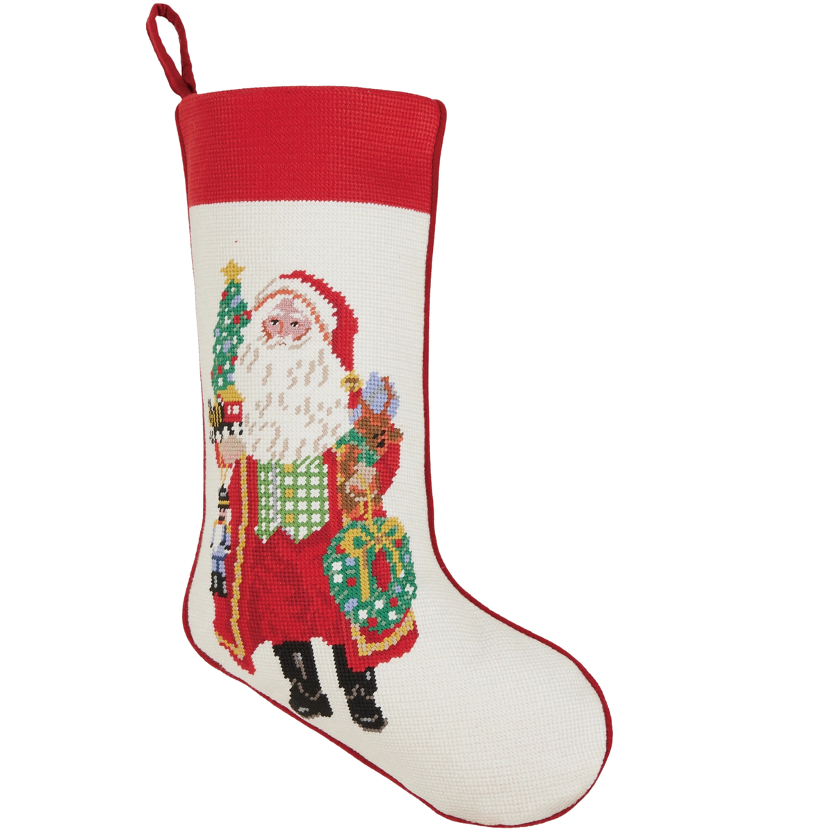 Spirits Bright Embroidered Stocking – The Well Appointed House