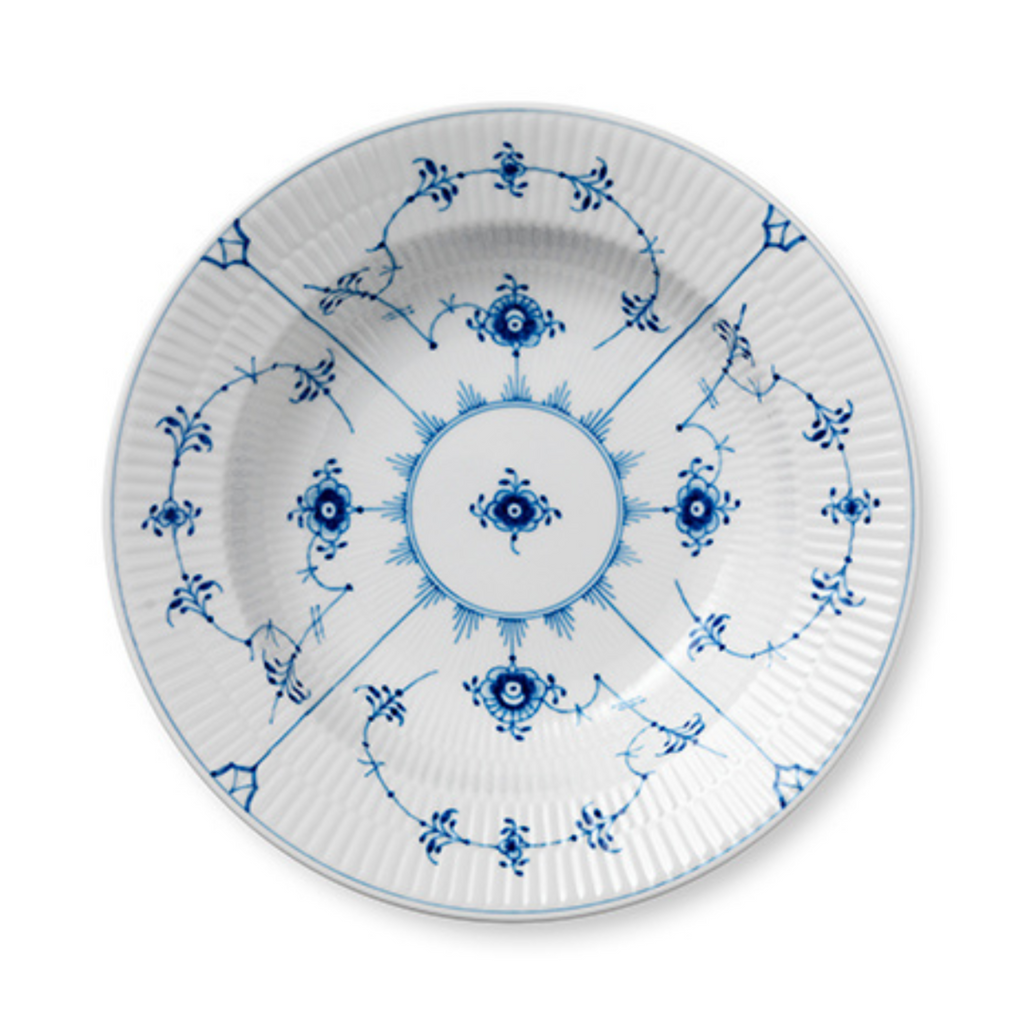 Blue Fluted Plain Deep Plate – The Well Appointed House