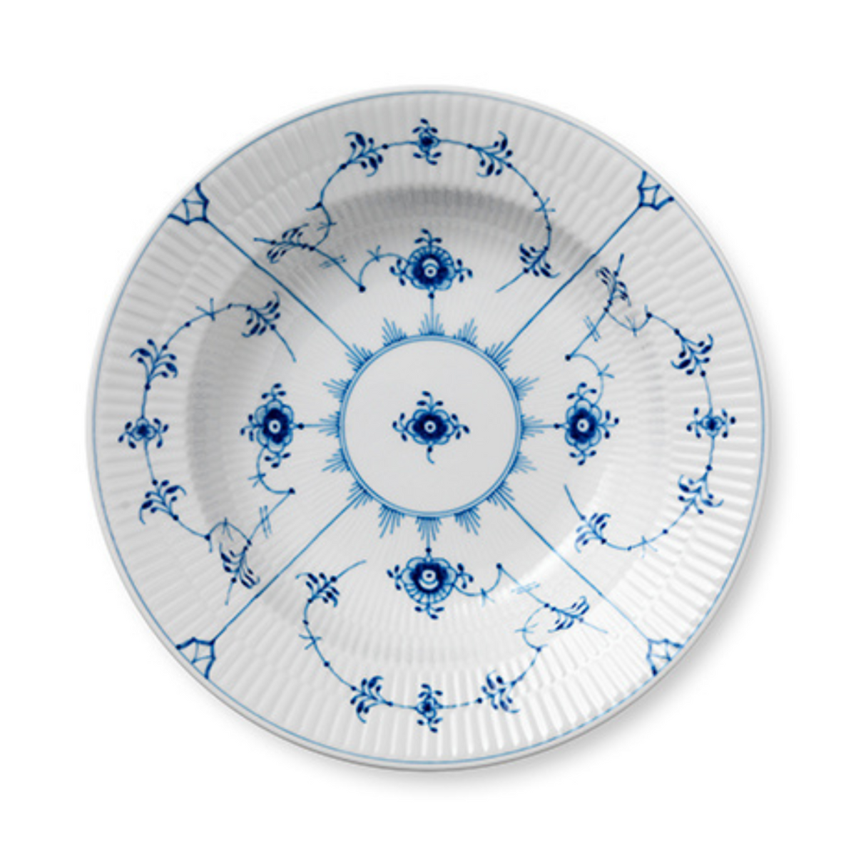 Blue Fluted Plain Deep Plate – The Well Appointed House