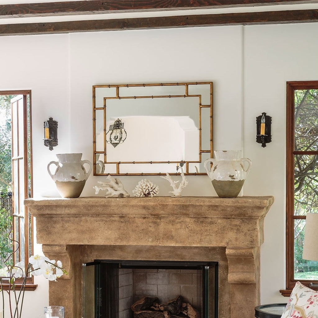 Gold Leaf Bamboo Inspired Framed Wall Mirror – The Well Appointed House