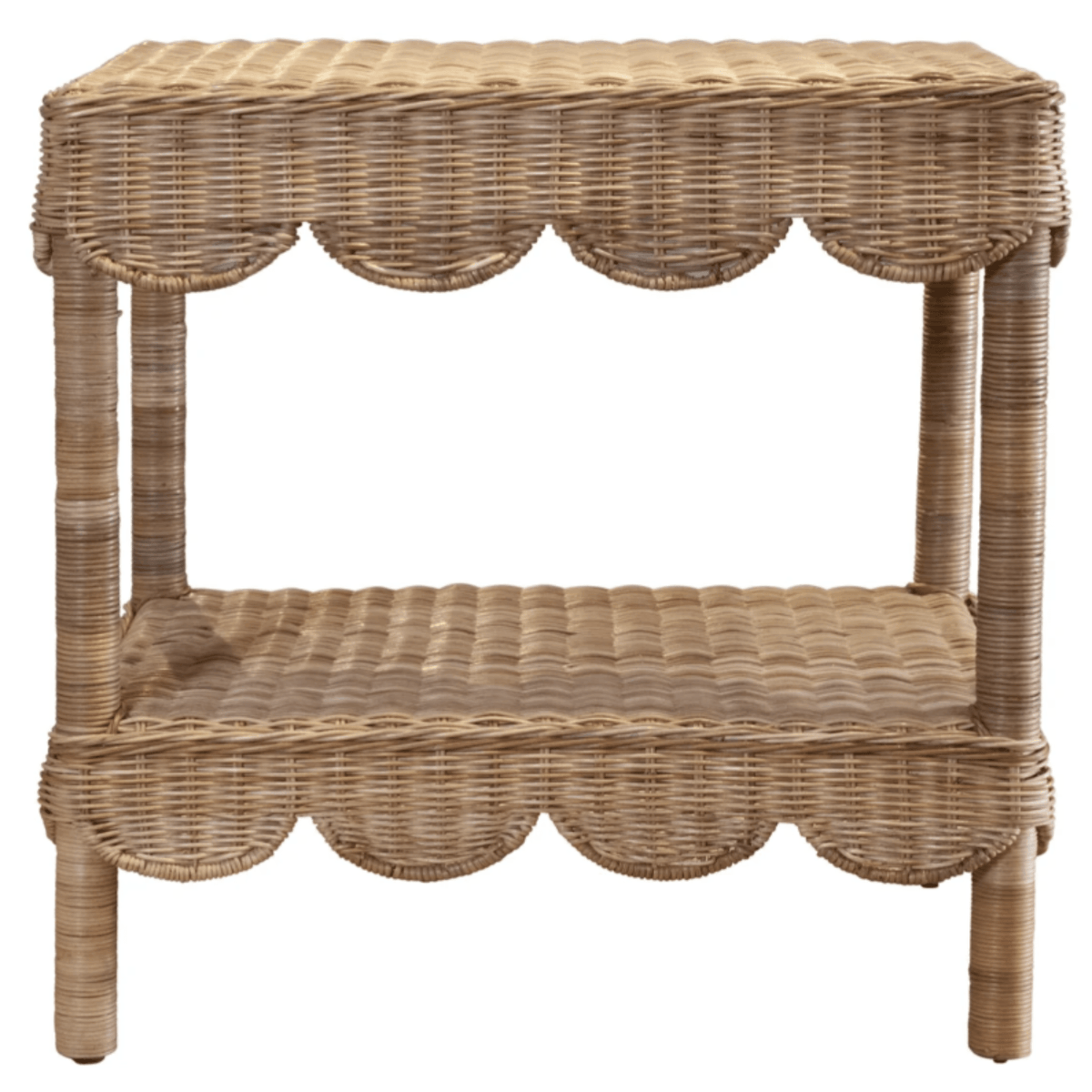 25" Scalloped Woven Coco Side Table – The Well Appointed House