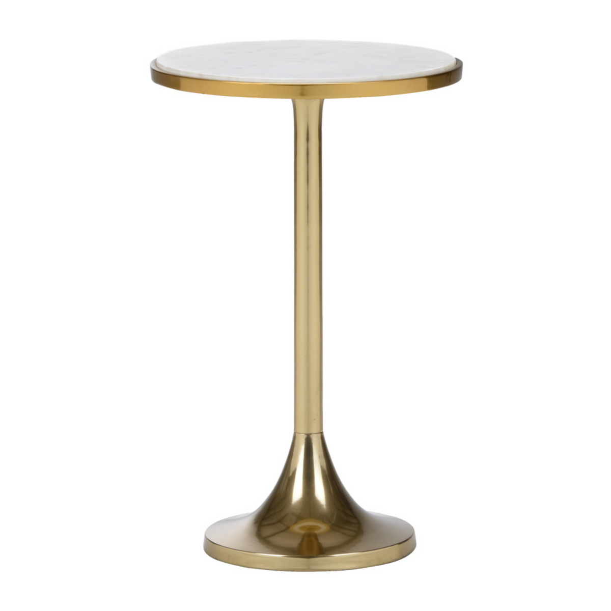 Mariah Marble Side Table with Polished Brass – The Well Appointed House