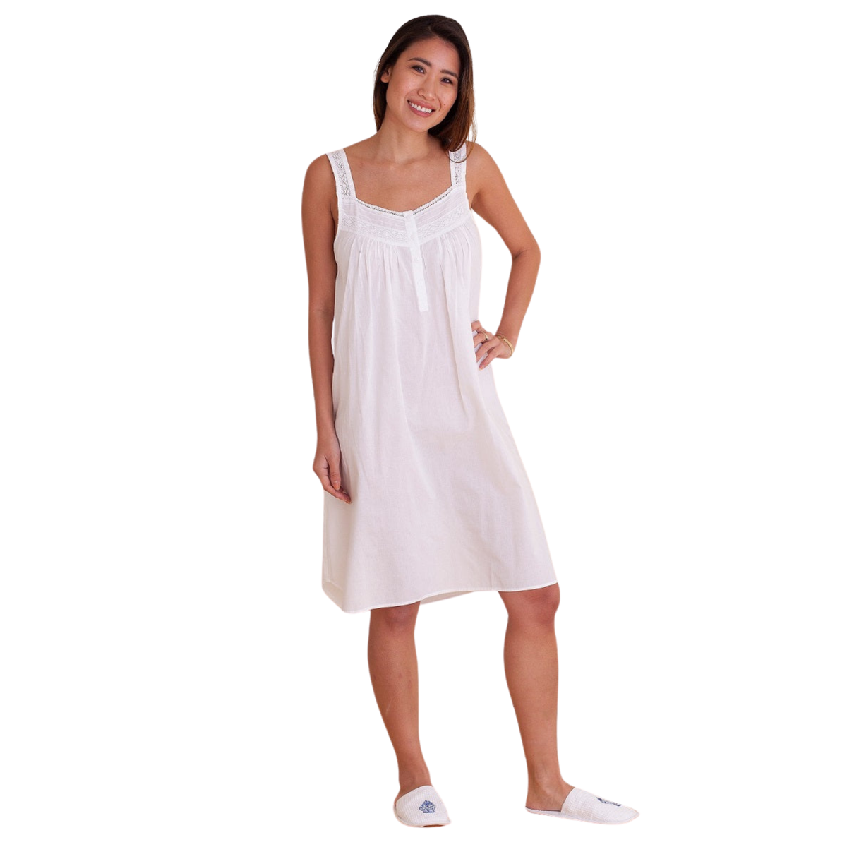 Joy White Cotton Nightgown – The Well Appointed House