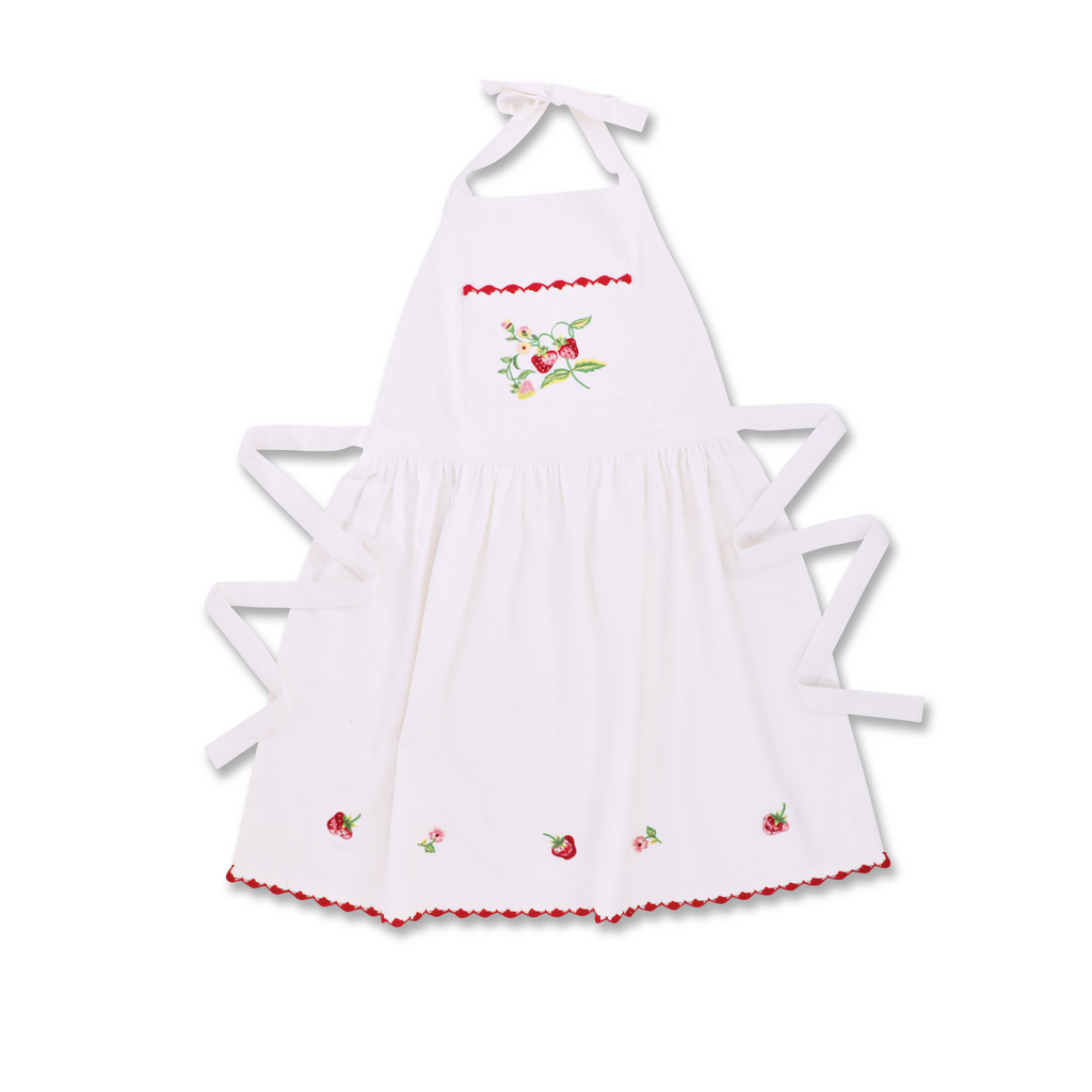 Strawberry Embroidery Apron – The Well Appointed House