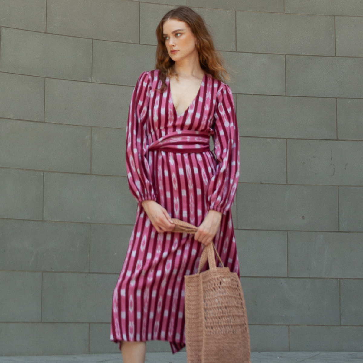 Atira Ikat Dress, Cherry – The Well Appointed House