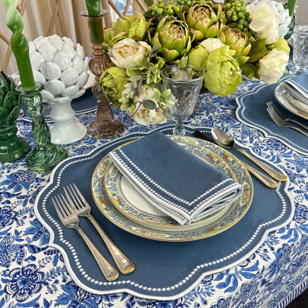 French Country Blue Florals Tablecloth – The Well Appointed House