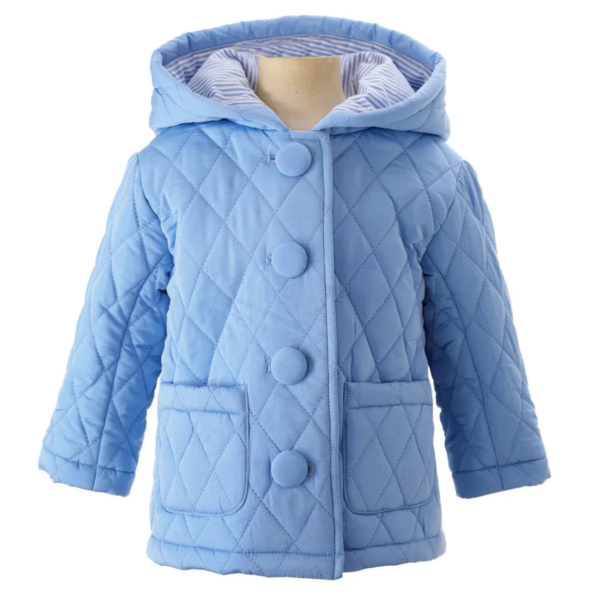 Baby Blue Quilted Hooded Jacket – The Well Appointed House