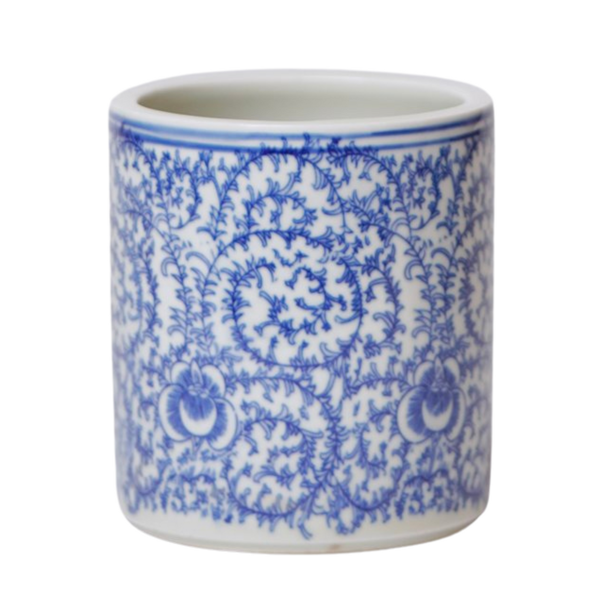 Blue and White Scrolling Peony Porcelain Cachepot - BARGAIN BASEMENT I ...