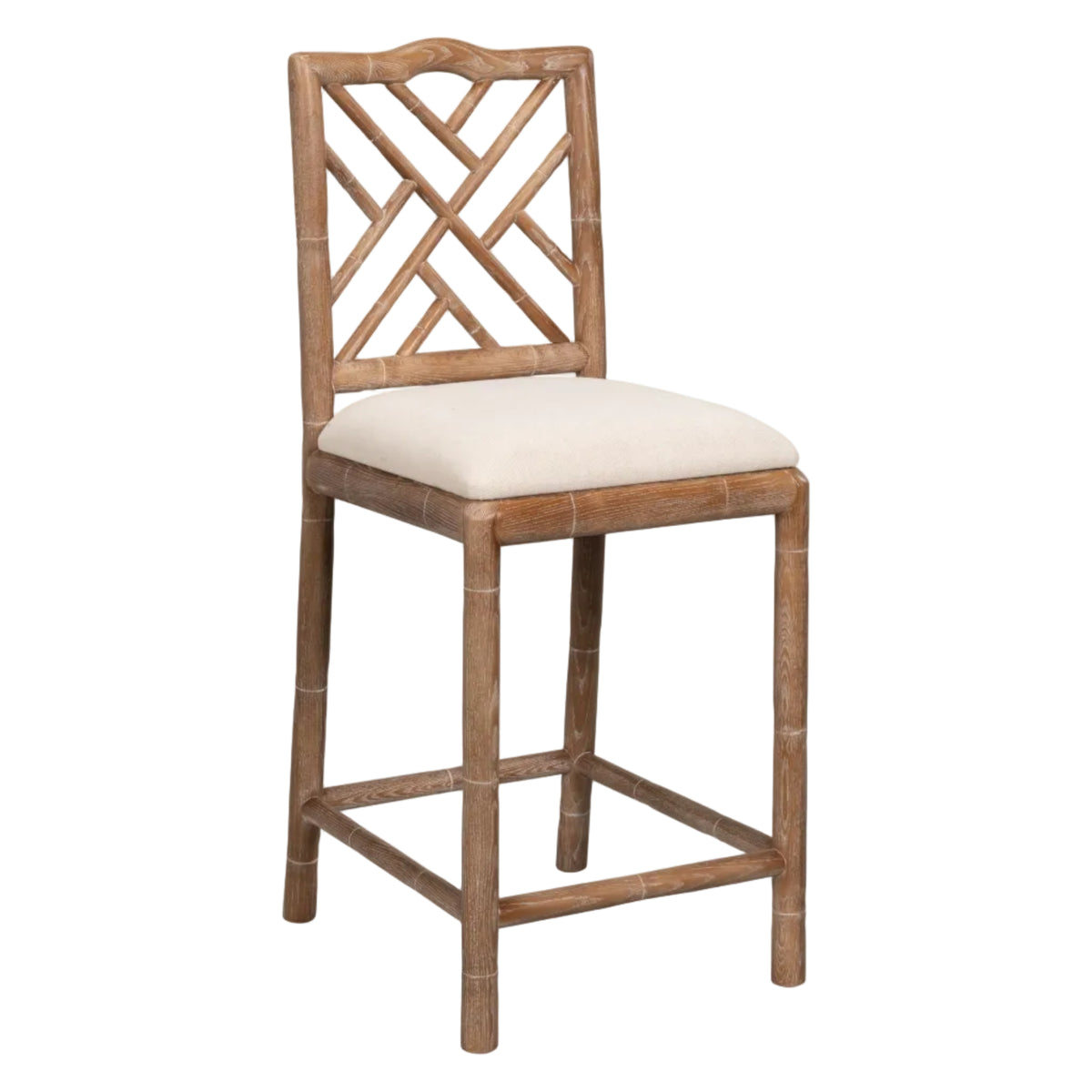 Brighton Bamboo White Wash Counter Stool – The Well Appointed House