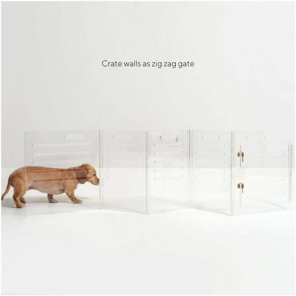 Clear Dog Crate to Gate in Small – The Well Appointed House