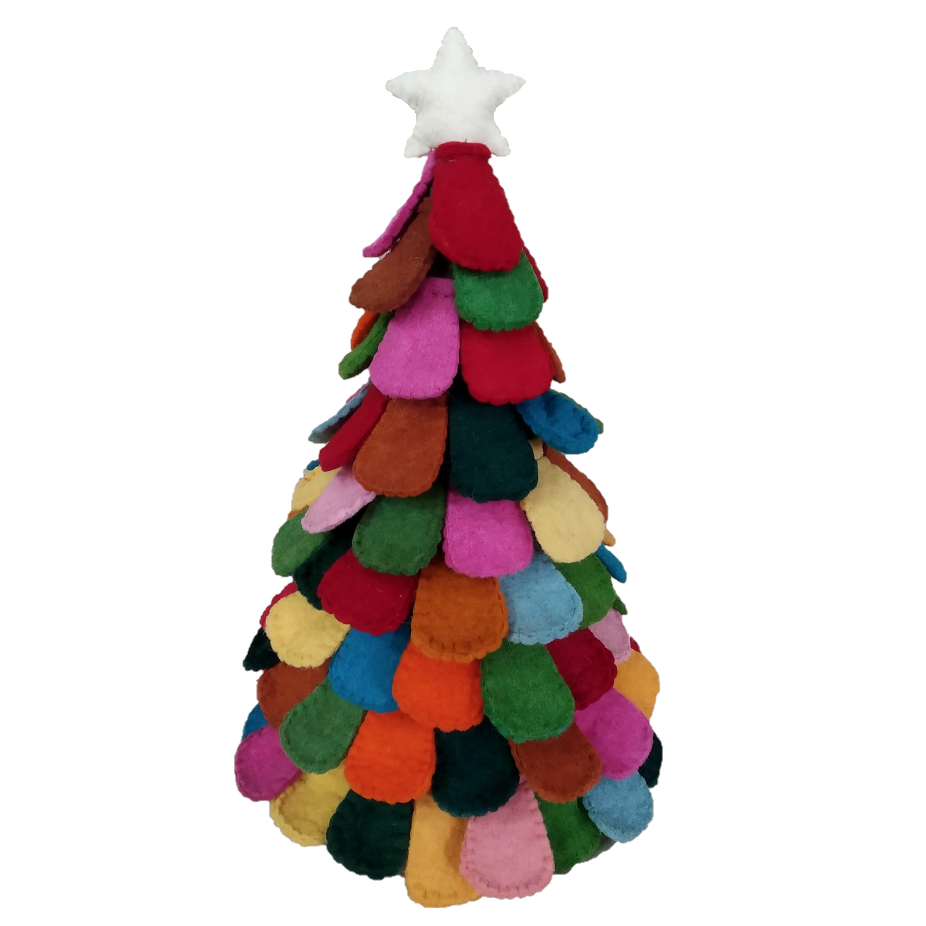 Handmade Multicolor Christmas Tree in Hand Felted Wool - Large – The ...
