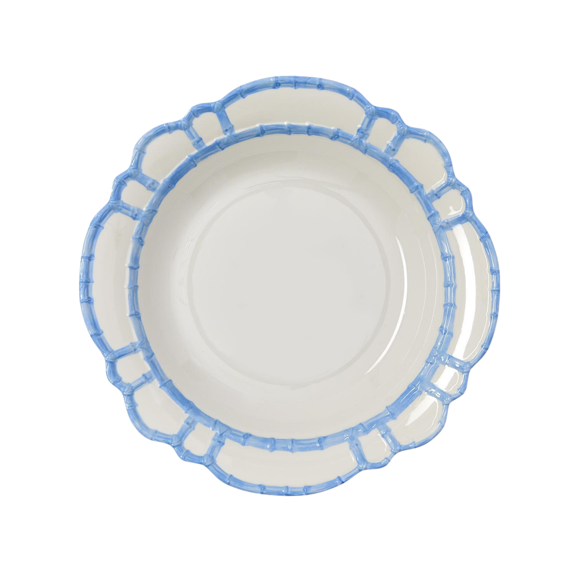 French Blue Bamboo Touch Bowl with Bamboo Rim – The Well Appointed House