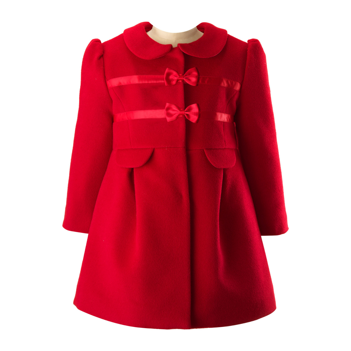 Girls Red Bow Coat – The Well Appointed House