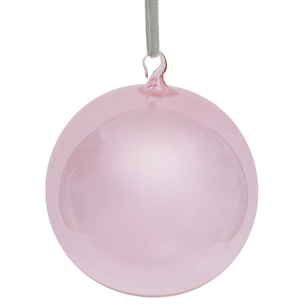 Glass Bubble Ball Christmas Ornaments, Pale Pink, Set of Three – The ...