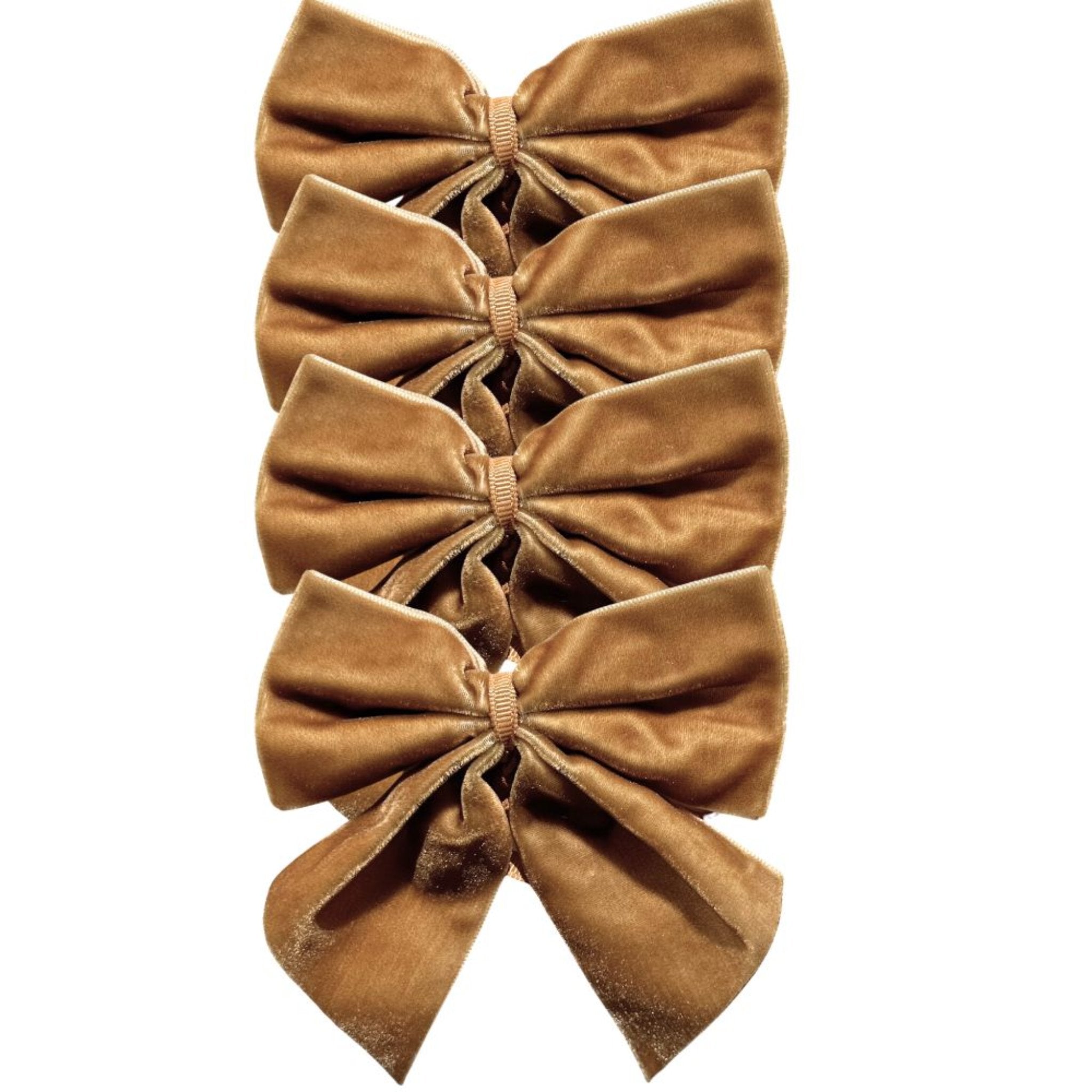 Gold Velvet Bow Napkin Ties, Set of 4 – The Well Appointed House