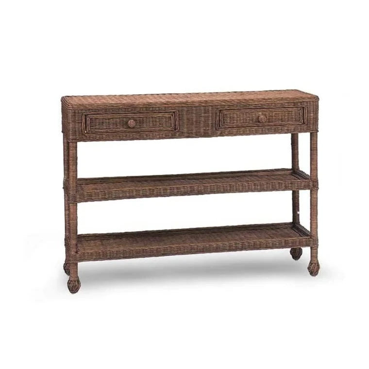 Harvested Rattan Wicker Two Drawer Buffet Table – The Well Appointed House