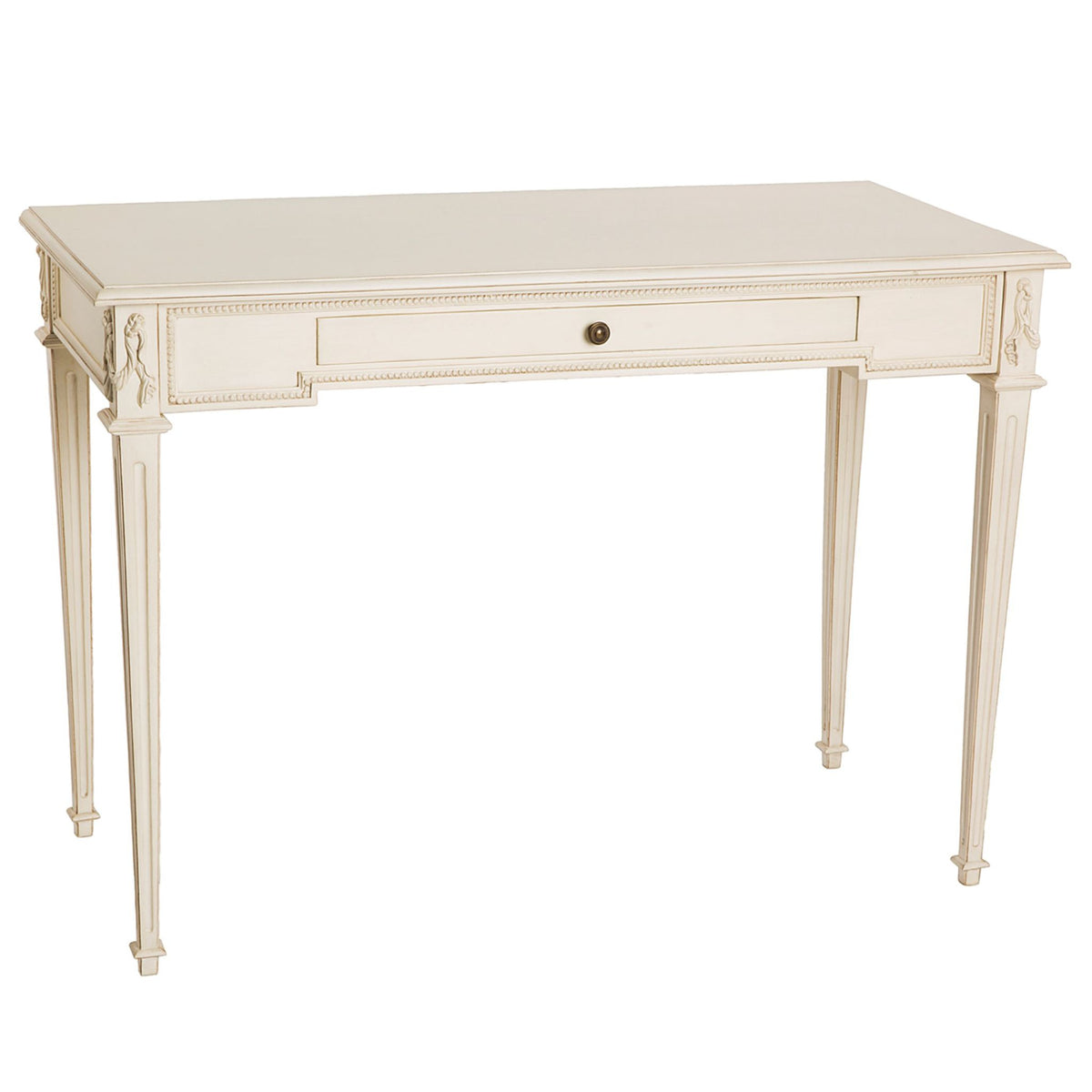 Handmade Antique White Dressing Table – The Well Appointed House