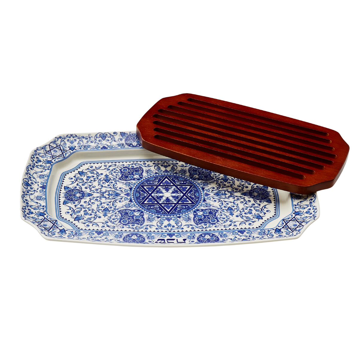 Judaica Challah Tray with Wood Insert – The Well Appointed House