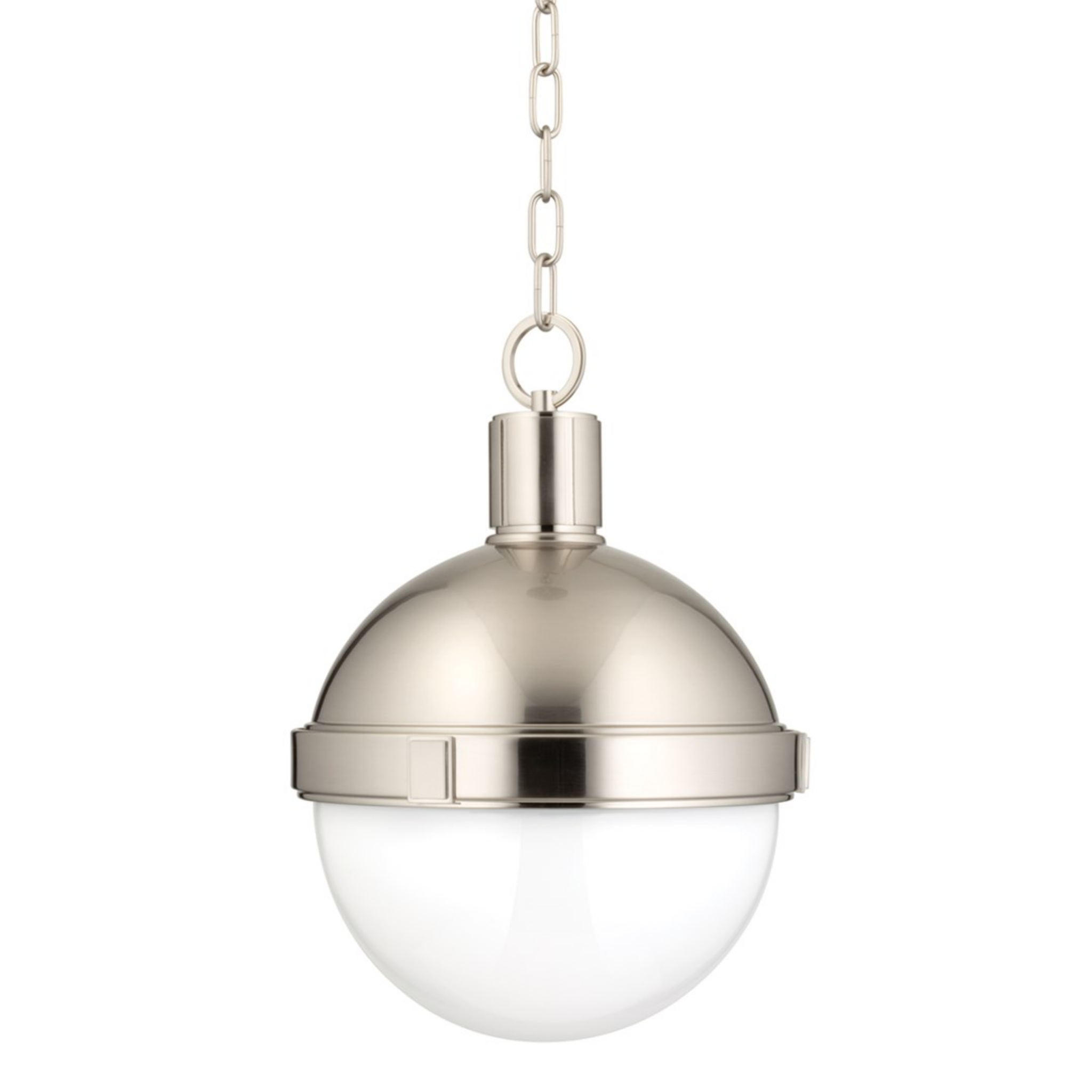 Satin Nickel Lambert Sphere Pendant Light - Available in Three Sizes ...
