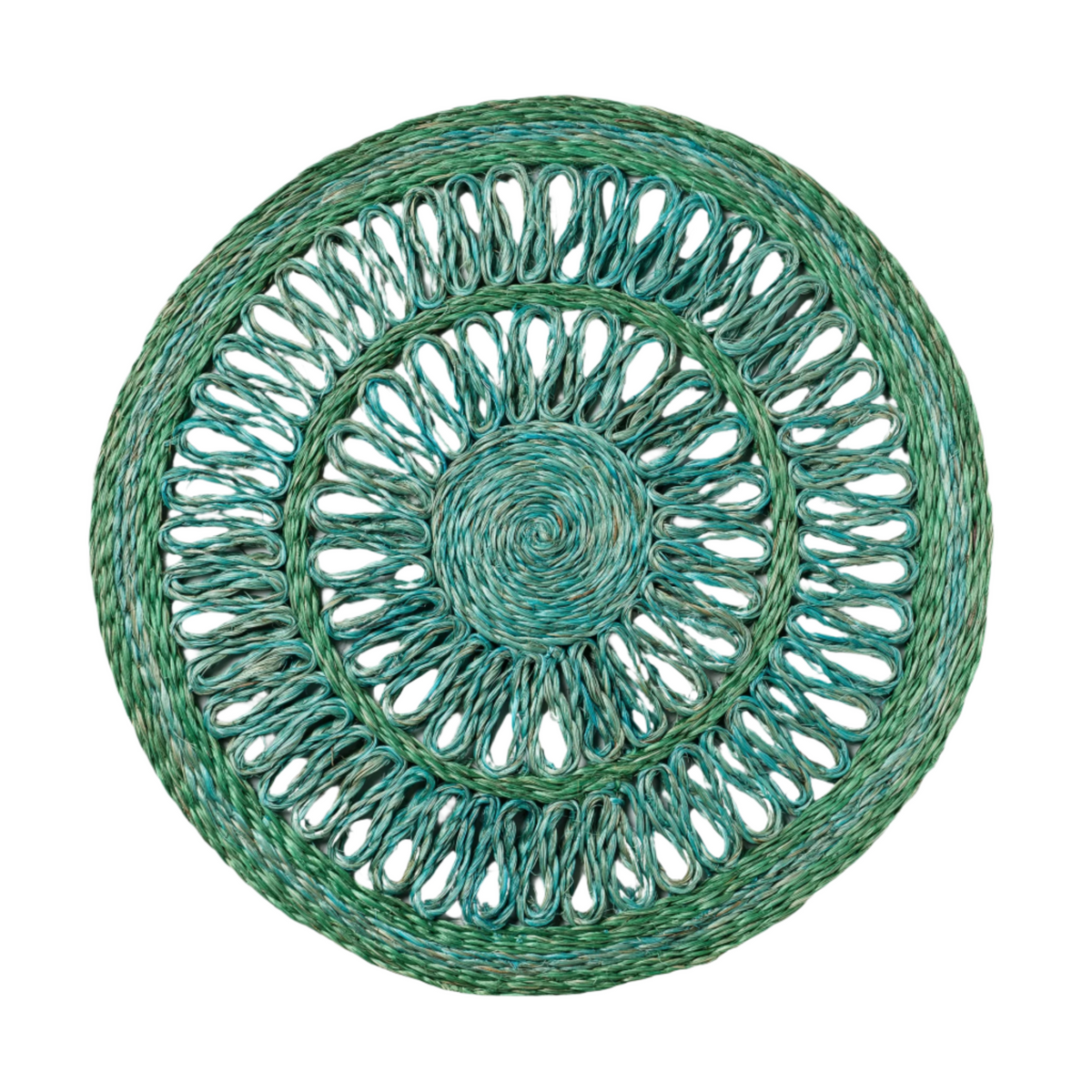 Loopy Straw Placemats, Emerald, Set of Four – The Well Appointed House