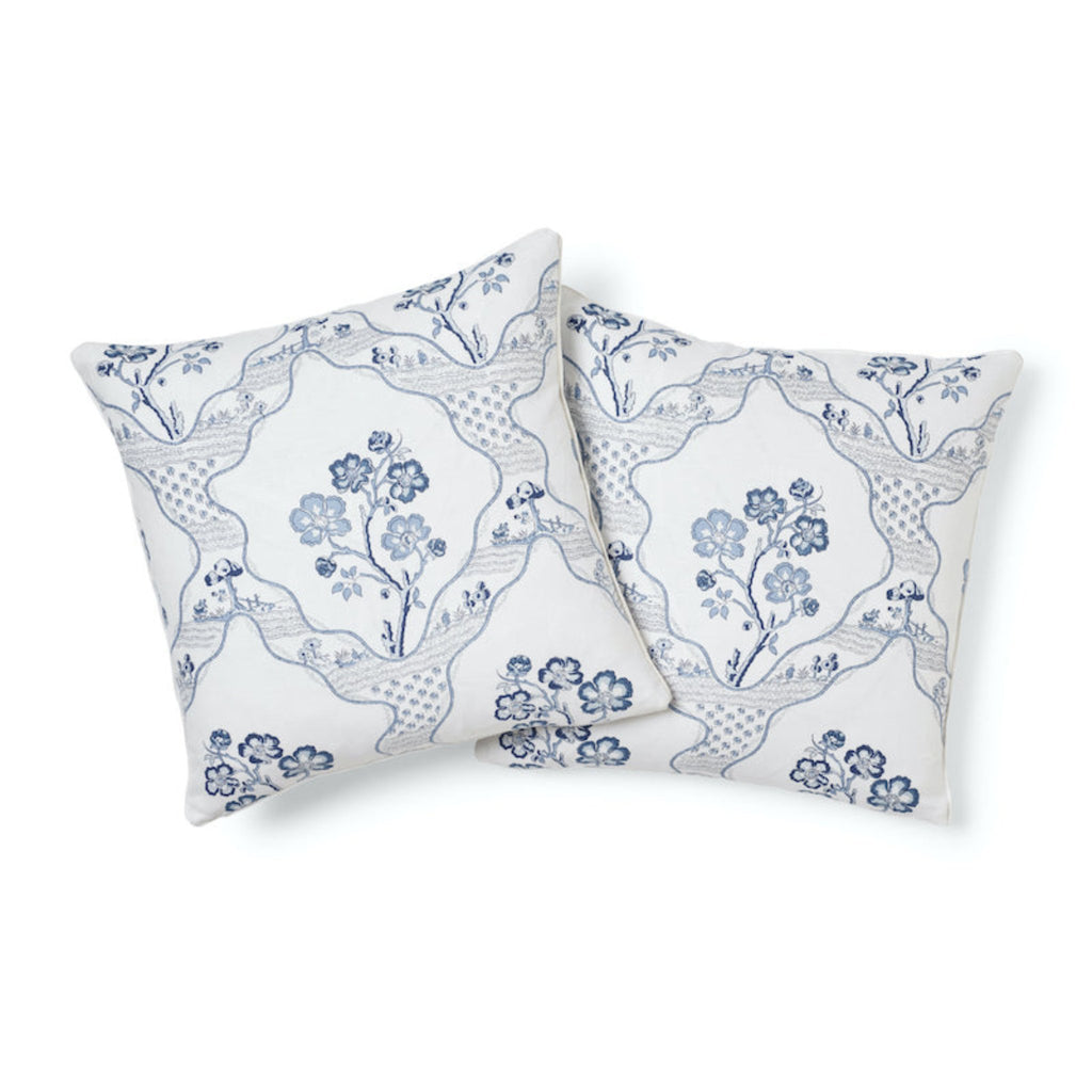 Marella Delft Botanical Trellis 22" Throw Pillow – The Well Appointed House