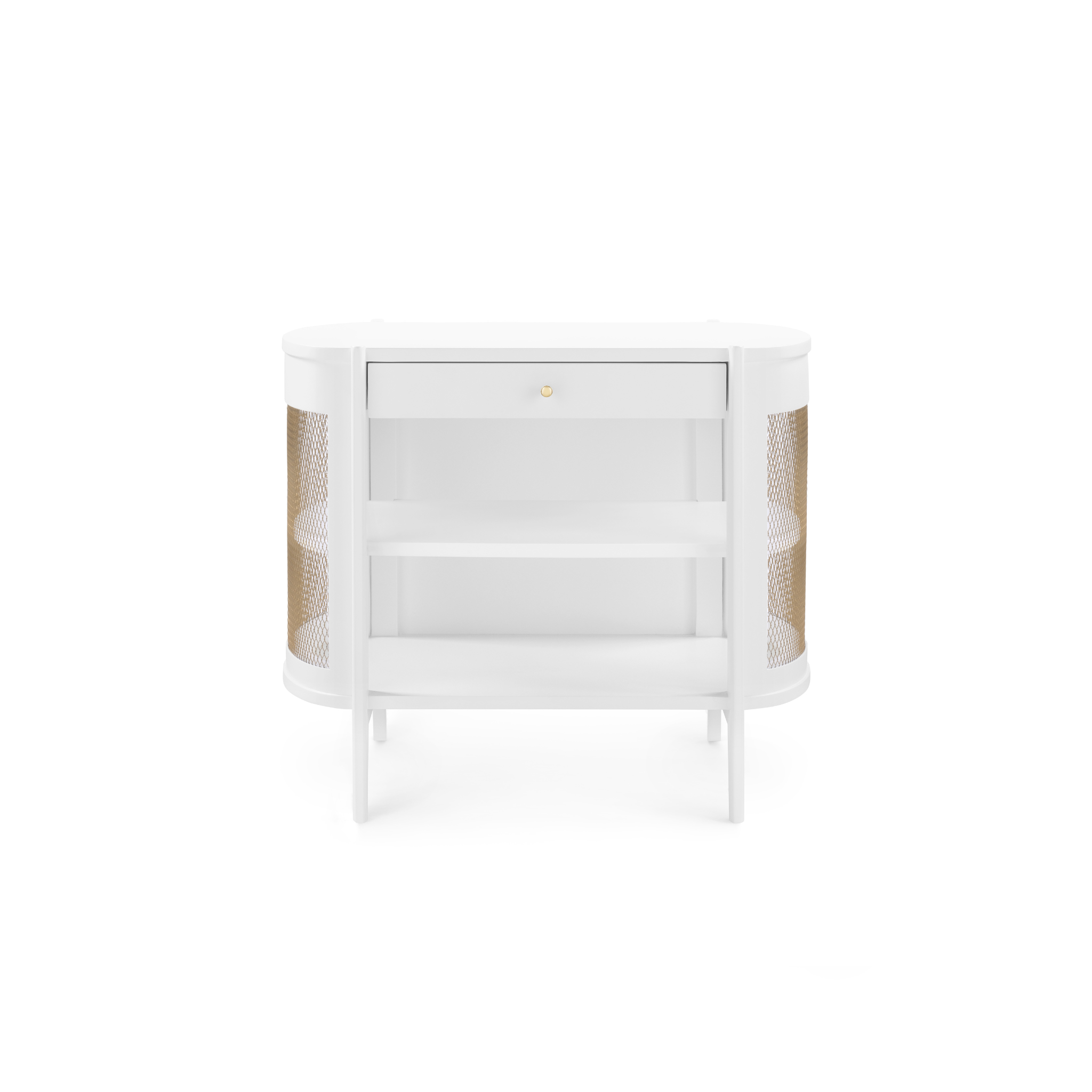 Lacquered Wood Nadia Side Table in Vanilla – The Well Appointed House