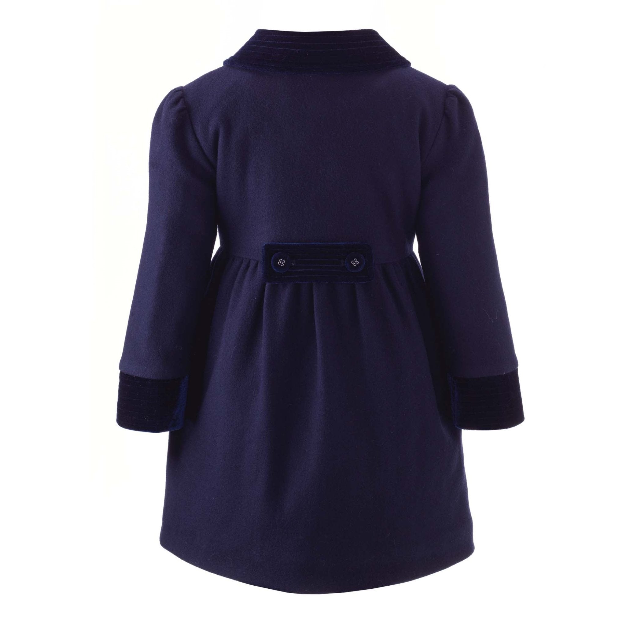 Girls Luxury Navy Velvet Trim Winter Skating Coat – The Well Appointed ...