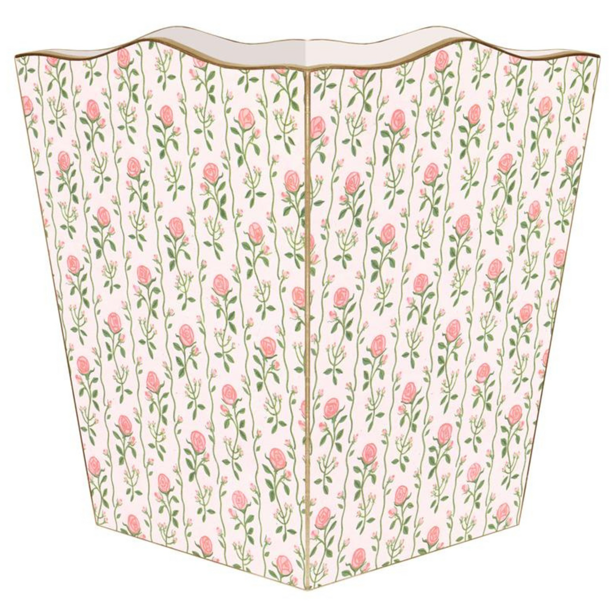 Rose Stripe Wastebasket and Optional Tissue Box Cover, Can Be Personal ...