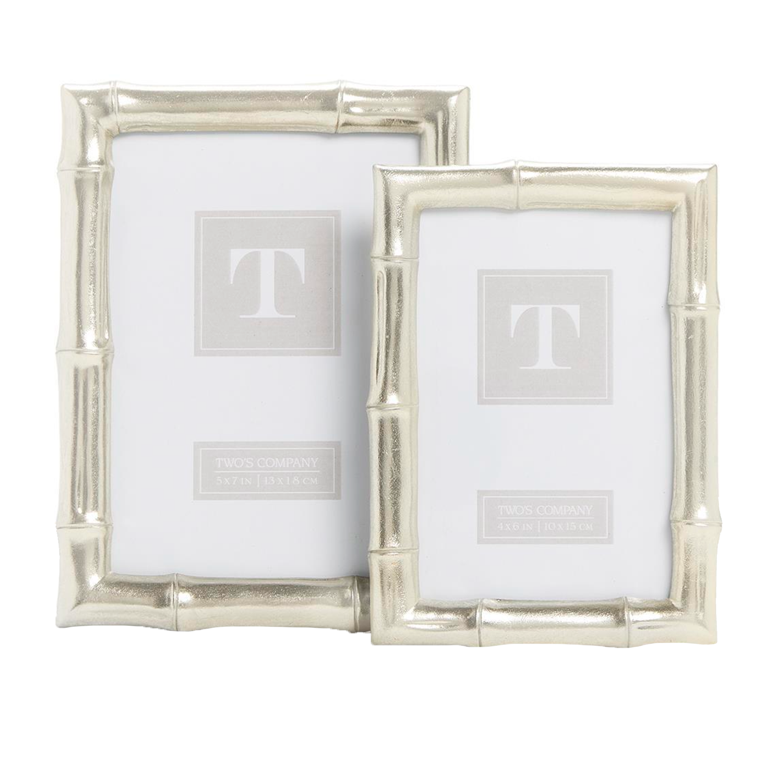 Faux Bamboo Silver Picture Frames - Set of 2 – The Well Appointed House