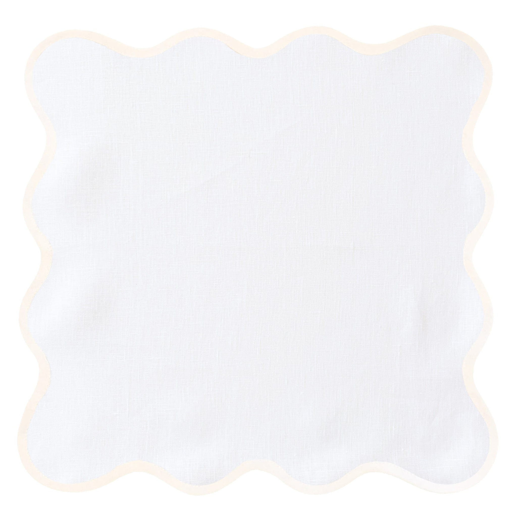 Scalloped Square Table Linen, Lily White – The Well Appointed House
