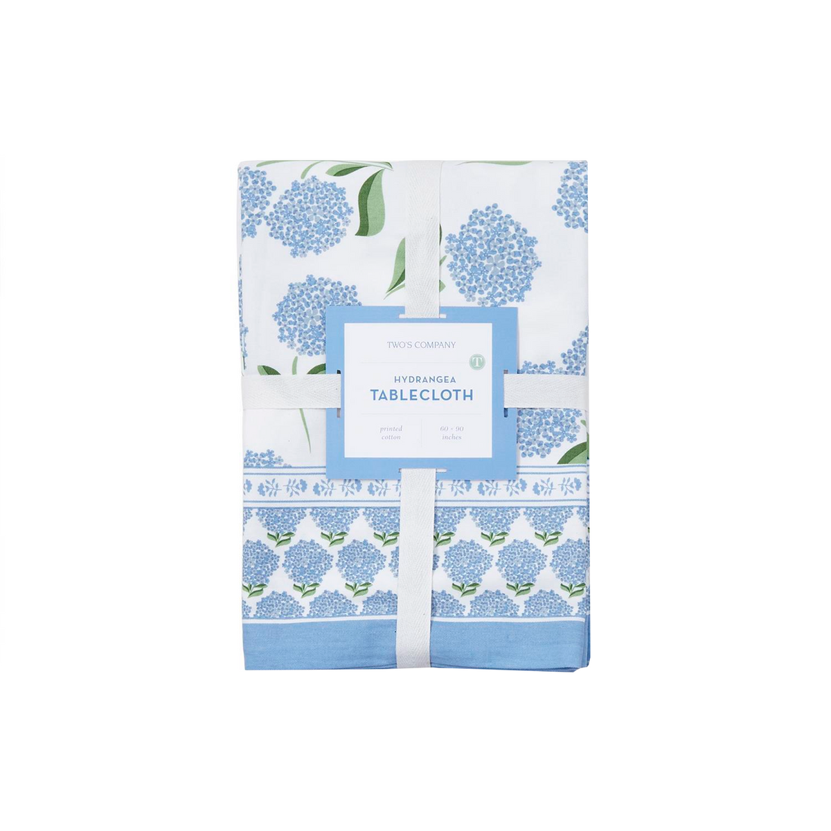 Hydrangea Block Print Design Tablecloths - Set of 2 Sizes – The Well ...