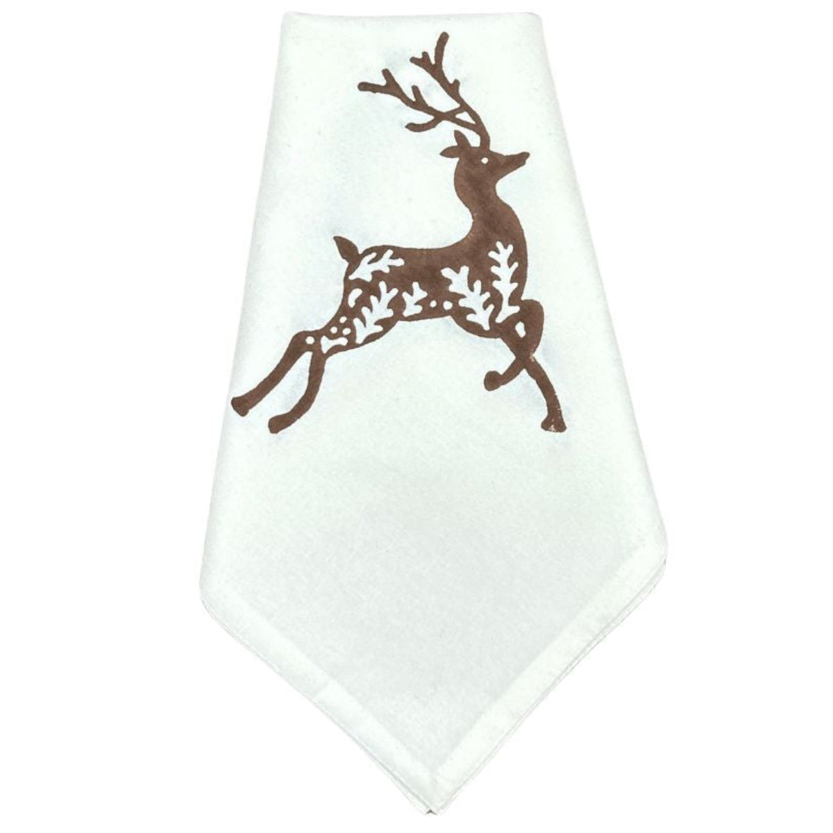 Set of 4 Cocoa Enchanted Reindeer Motif Napkins – The Well Appointed House