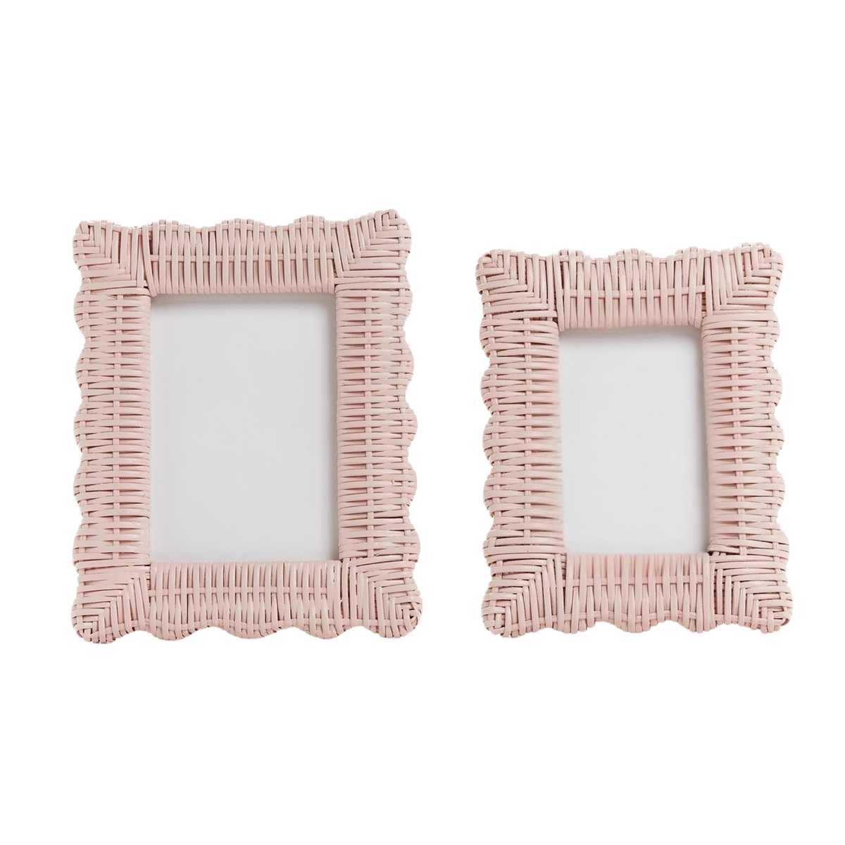 Set of Two Pink Wicker Weave Photo Frames – The Well Appointed House