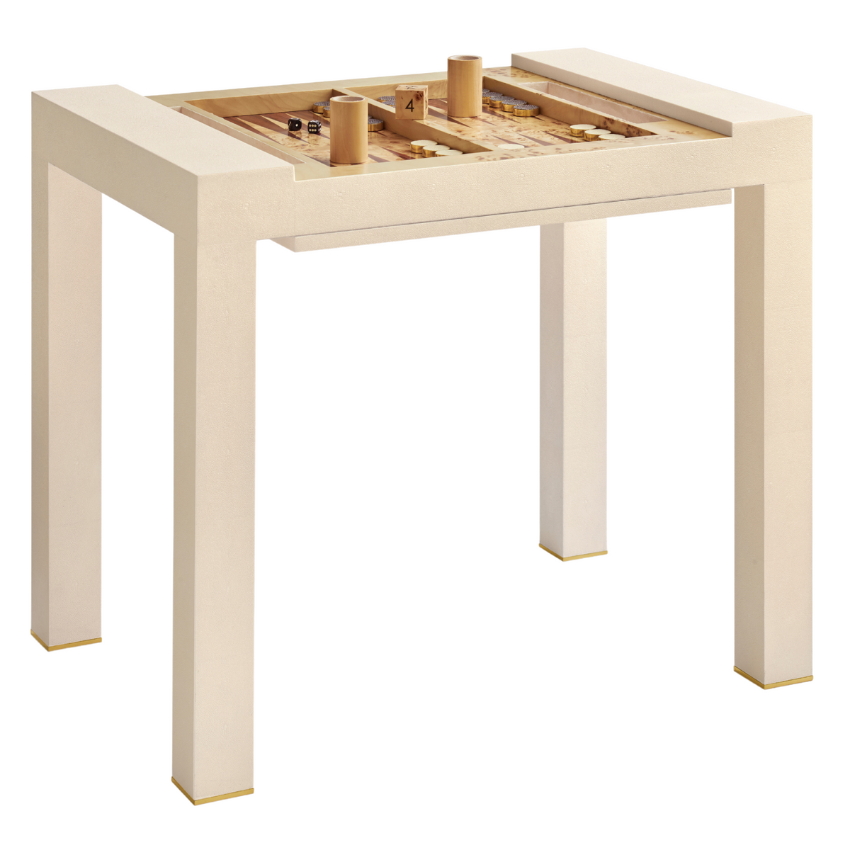 Aerin Shagreen Game Table with Dice, Cream – The Well Appointed House