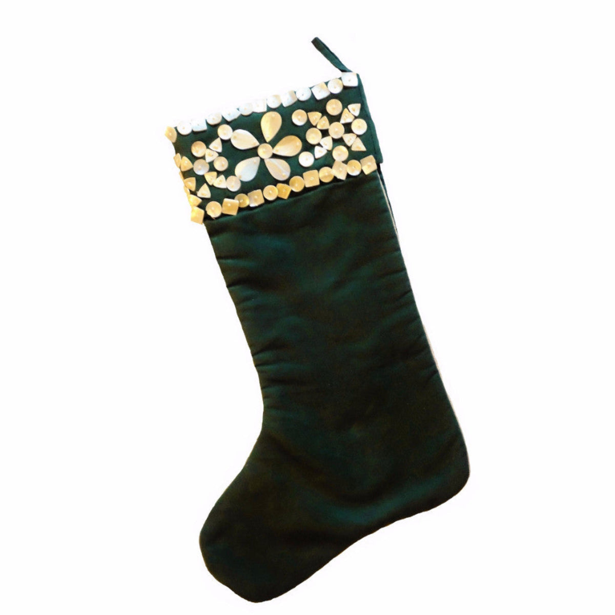 Silk Stocking in Green With Mother of Pearl Cuff – The Well Appointed House