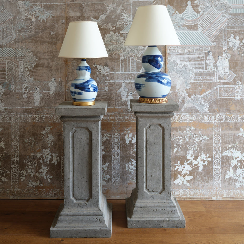 Small Brush Stroke Lamp in Blue & White – The Well Appointed House