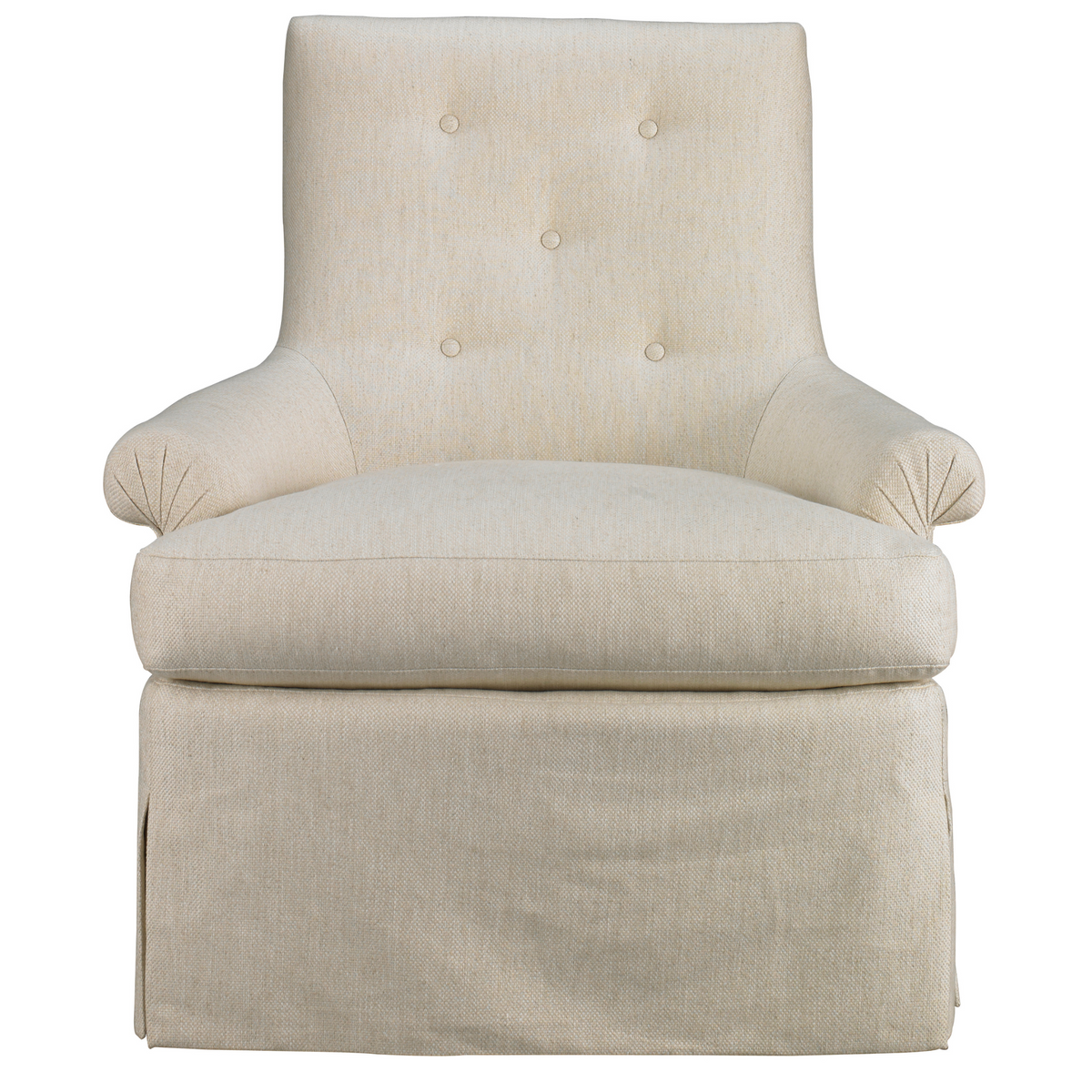 Summer Custom Upholstered Arm Chair with Dressmaker Skirt – The Well ...