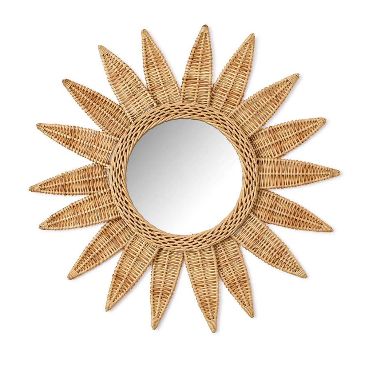 Sunburst Hand-Crafted Wicker Wall Mirror – The Well Appointed House