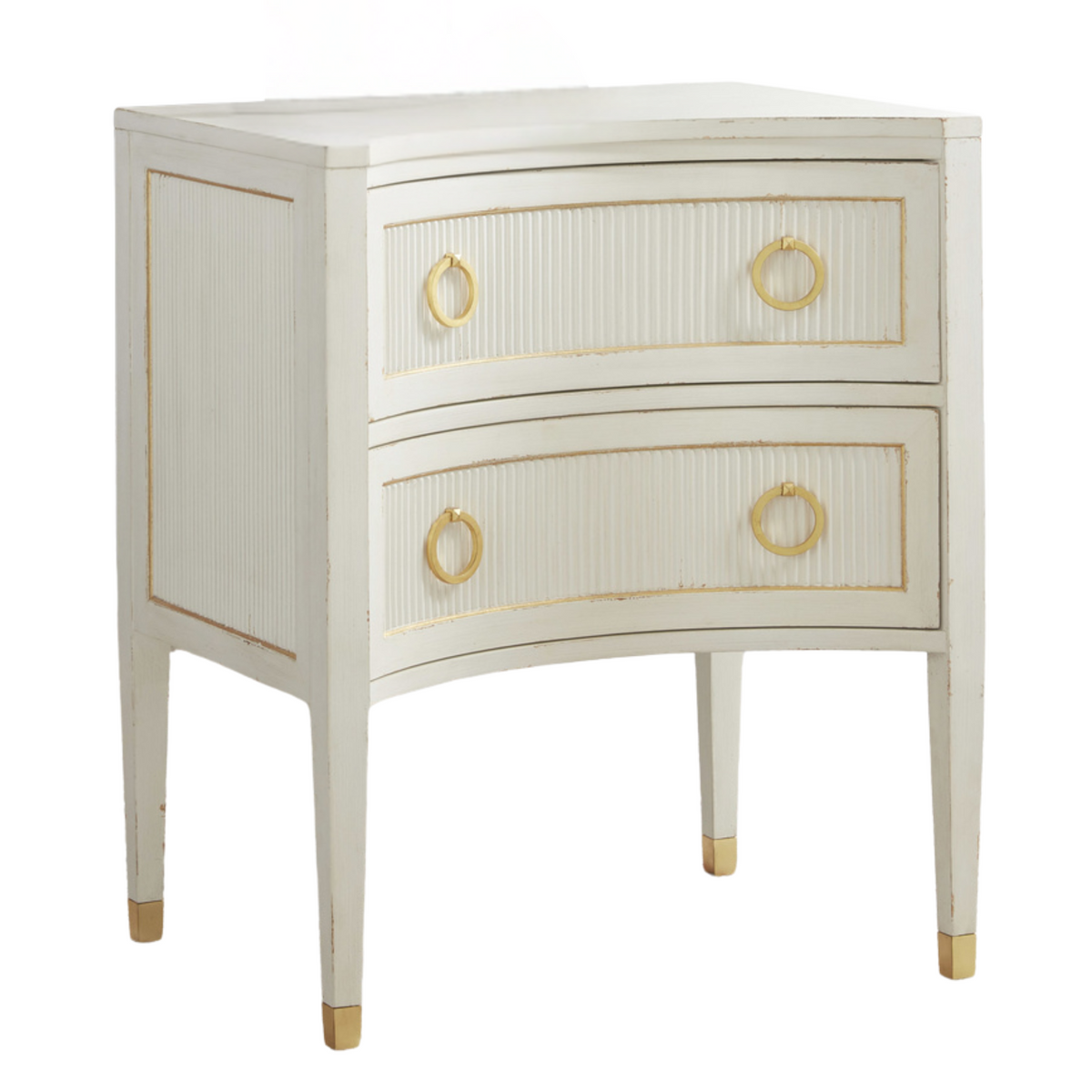 Swedish Reeded Two Drawer Nightstand – The Well Appointed House