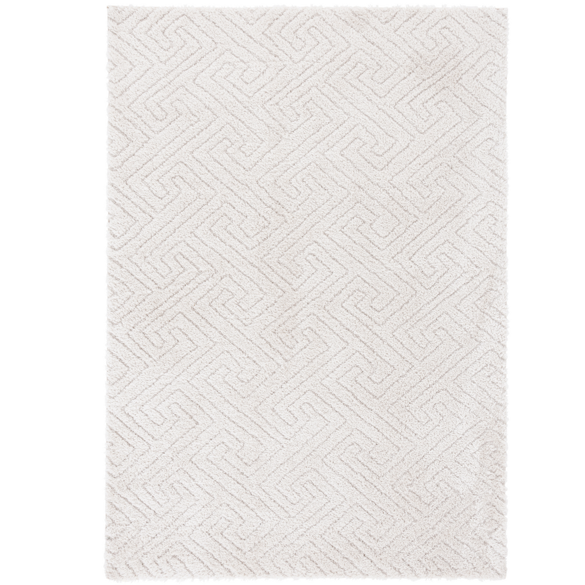 Tahoe Ivory Greek Key Pattern Shag Area Rug – The Well Appointed House
