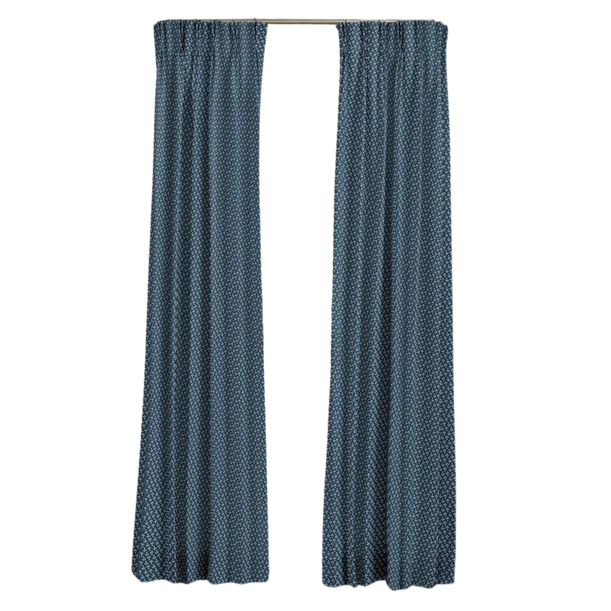 Aldara Navy 3 Finger Pinch Pleat Custom Drapery Panel – The Well ...
