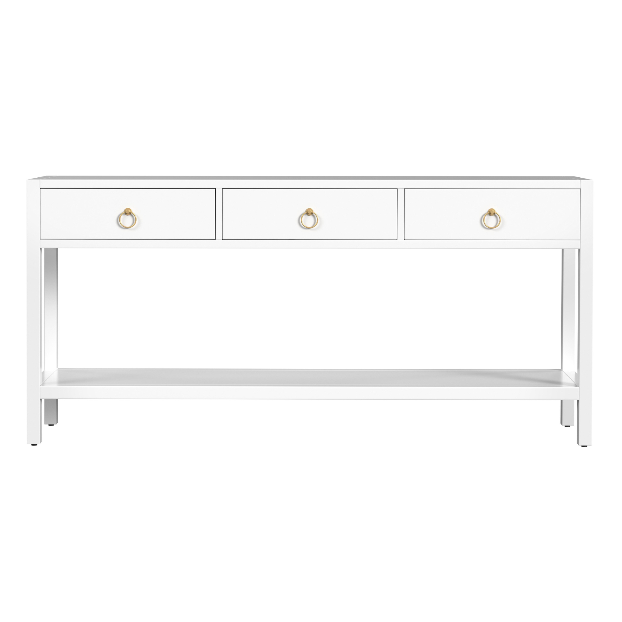 Three Drawer 65" Console Table in White – The Well Appointed House
