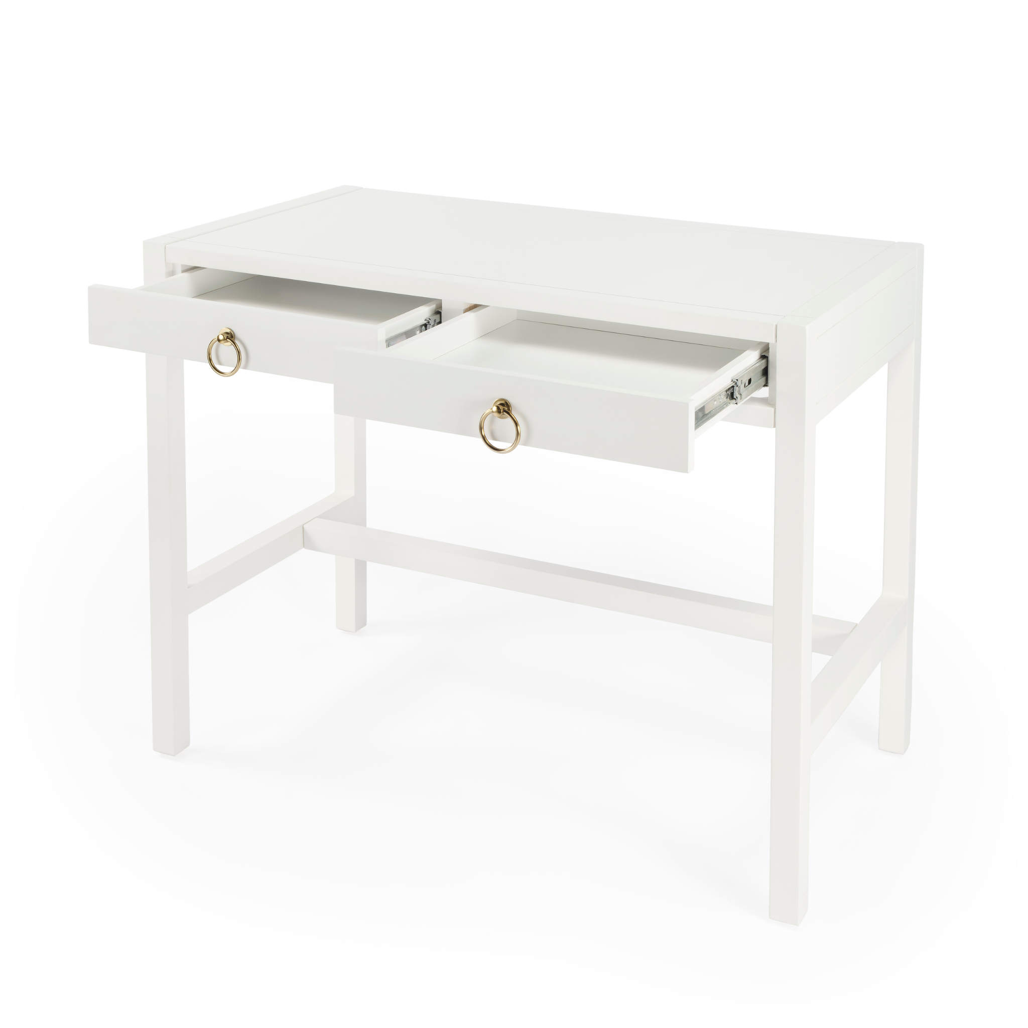 Two Drawer Writing Desk in White – The Well Appointed House