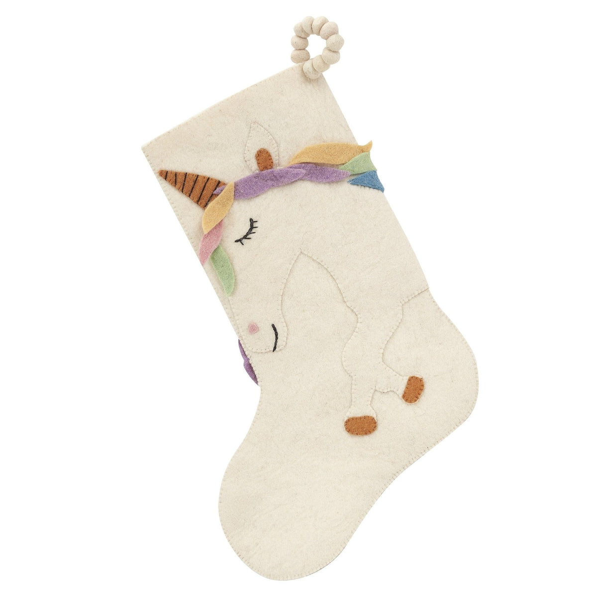 Unicorn Christmas Stocking in Hand Felted Wool – The Well Appointed House