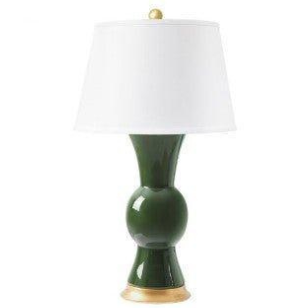 Glossy Dark Green Tao Lamp Base – The Well Appointed House