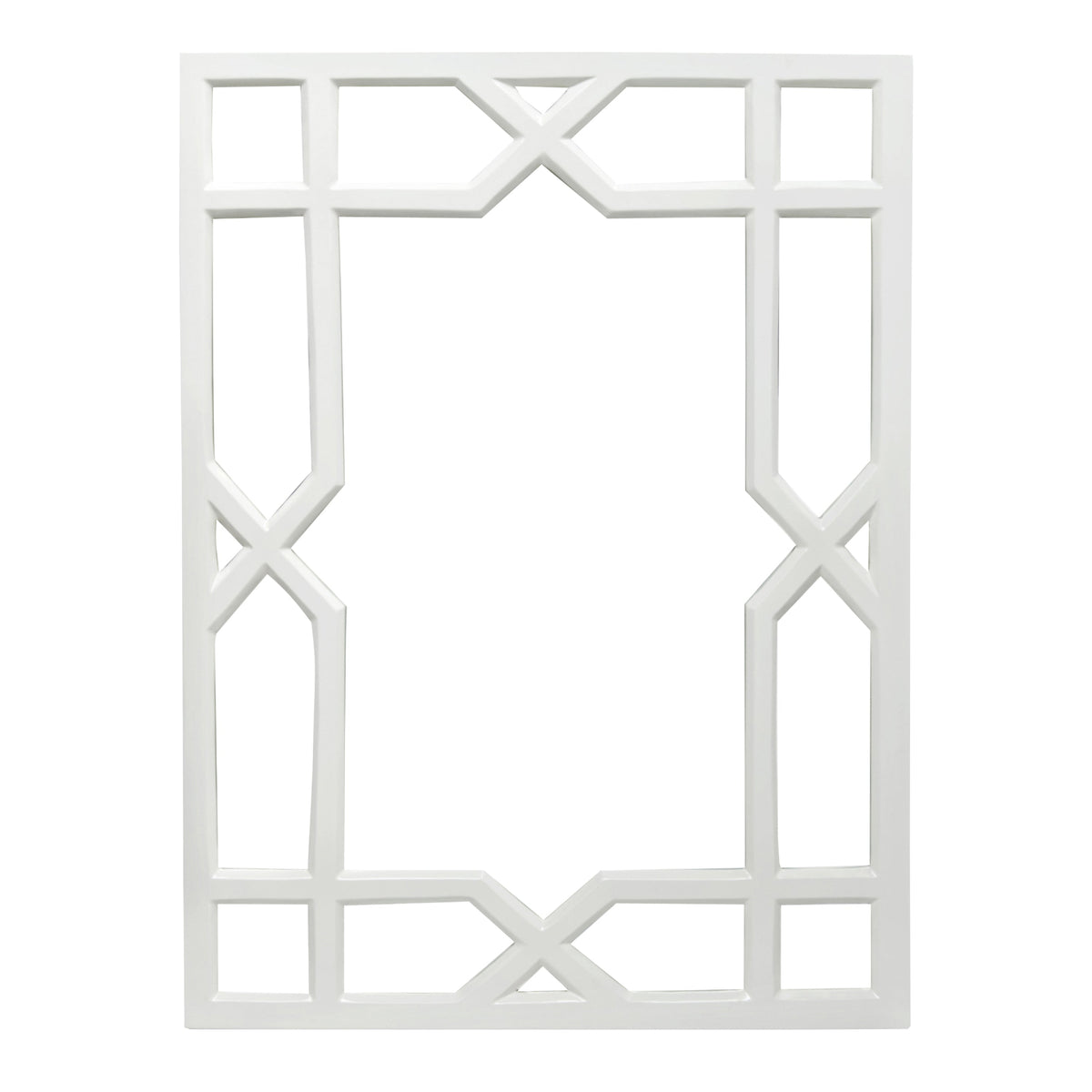 Vero White Lacquered Trellis Mirror – The Well Appointed House