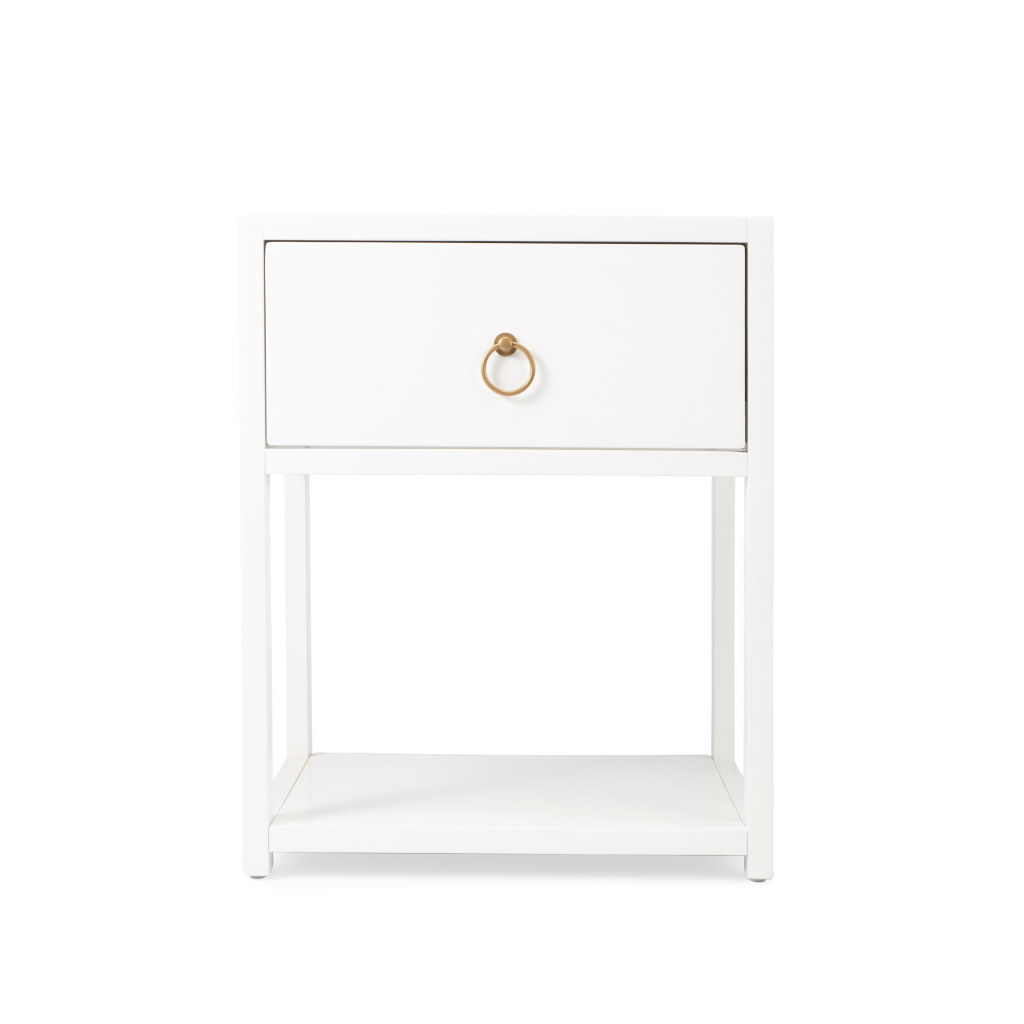 White One Drawer End Table – The Well Appointed House