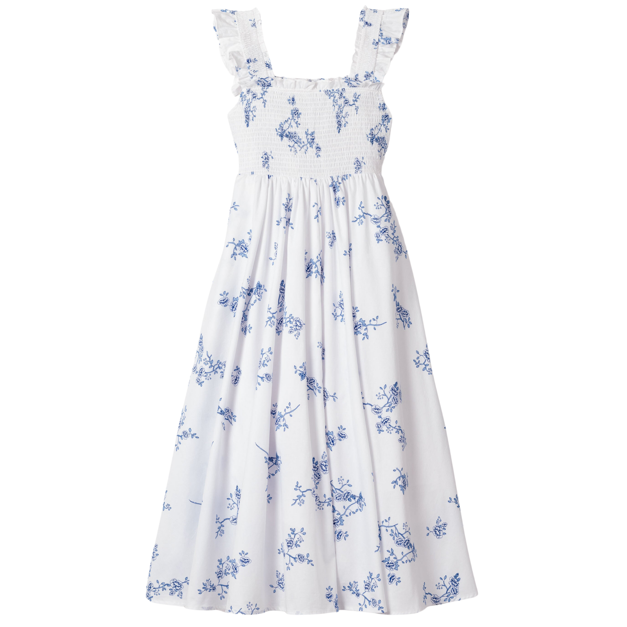 Women's Twill Margaux Dress in Indigo Floral – The Well Appointed House