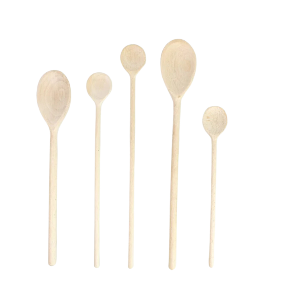 Set of Five Beechwood Cooking Spoons – The Well Appointed House