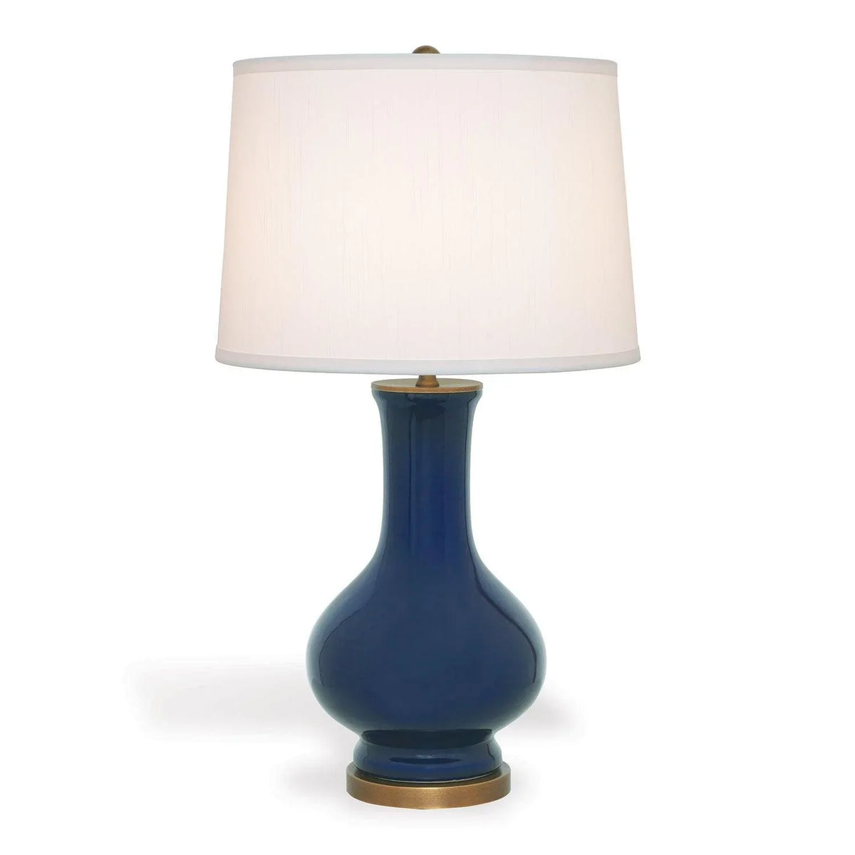 Blue Table Lamp With Gold Base – The Well Appointed House